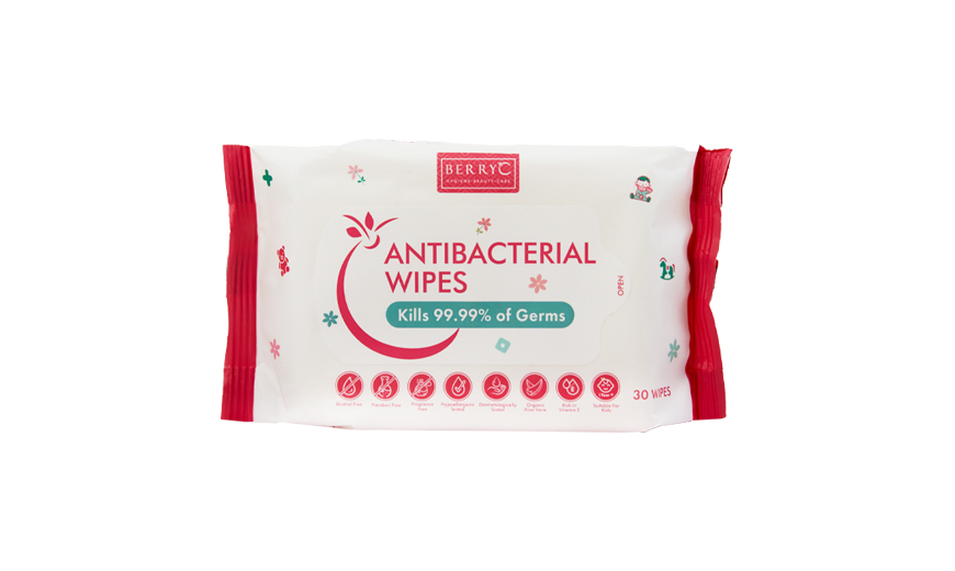 BerryC Antibacterial Wipes 30 wipes - GT Healthcare