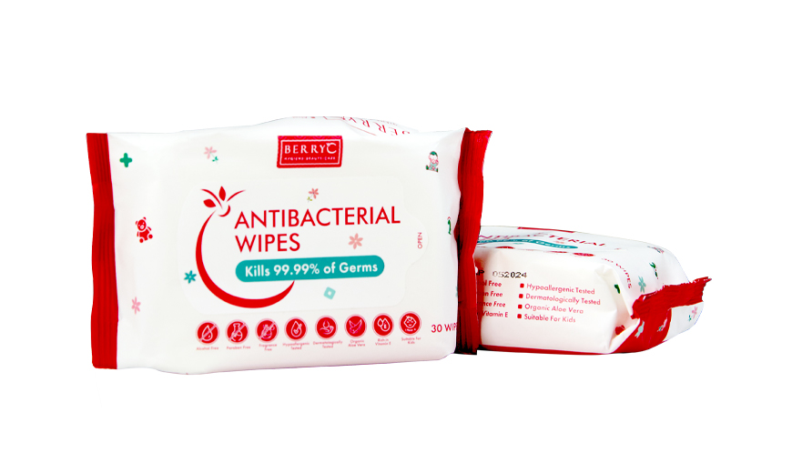 BerryC Antibacterial Wipes 30 wipes - GT Healthcare